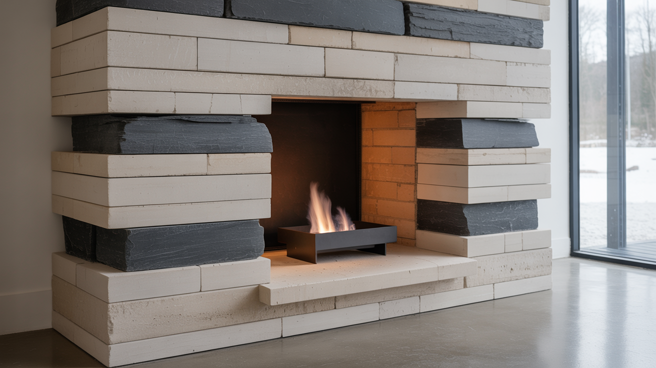 25 Modern Stone Fireplace Ideas for Sleek and Stylish Living Rooms ...
